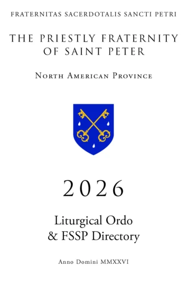 2026 Liturgical Ordo & FSSP Directory - Fraternity Publications